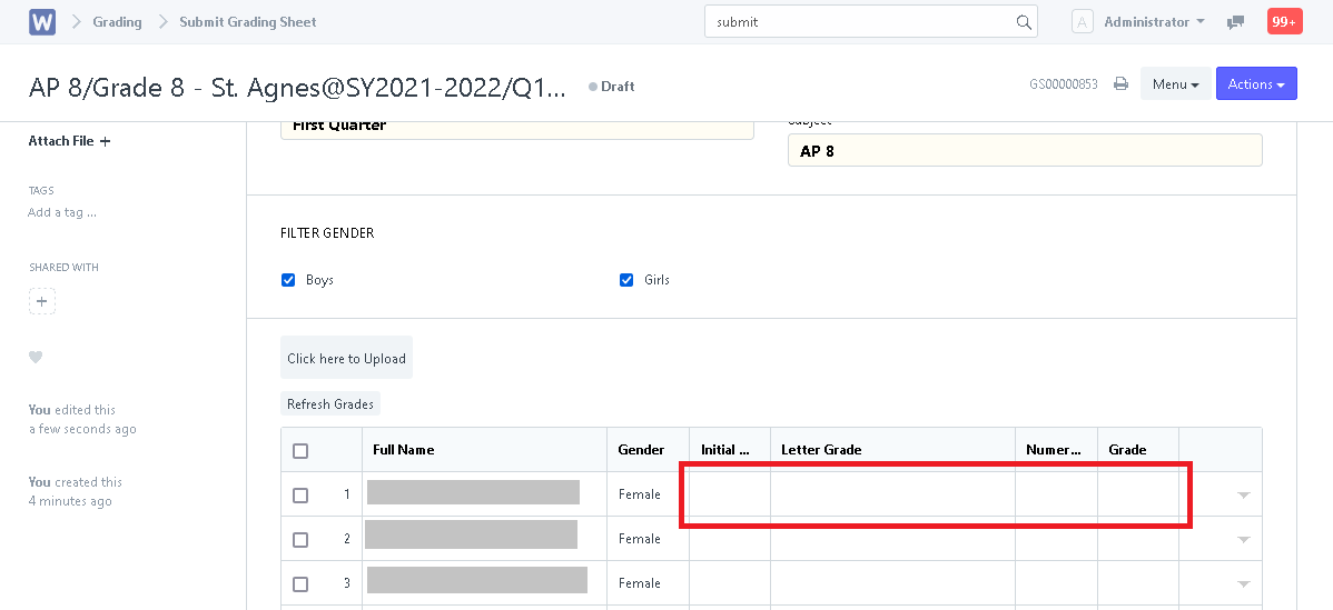 Input, Upload, Submit Grades